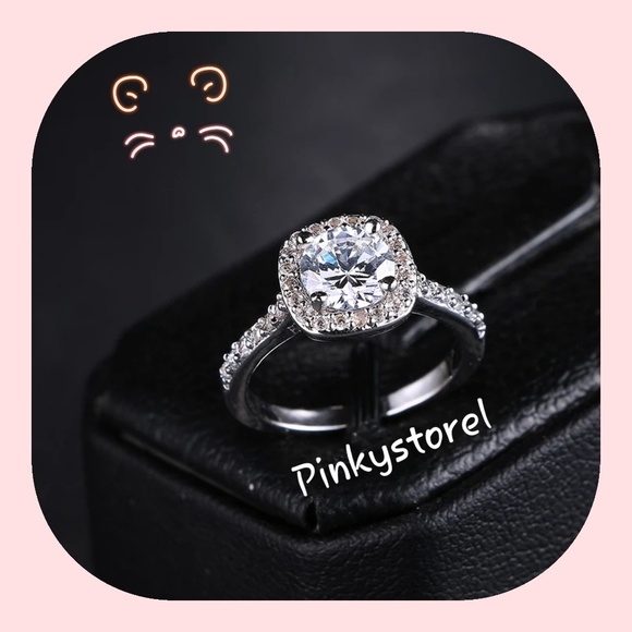 Jewelry | Romantic White Gold Crystal Ring | Poshmark